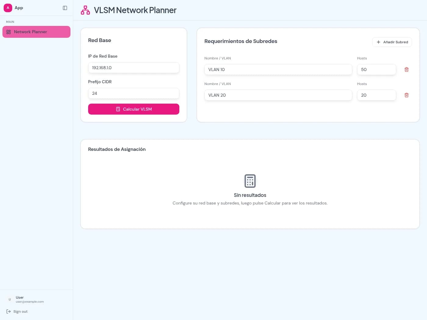VLSM Network Planner