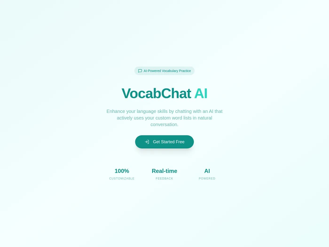Vocabulary Chat AI