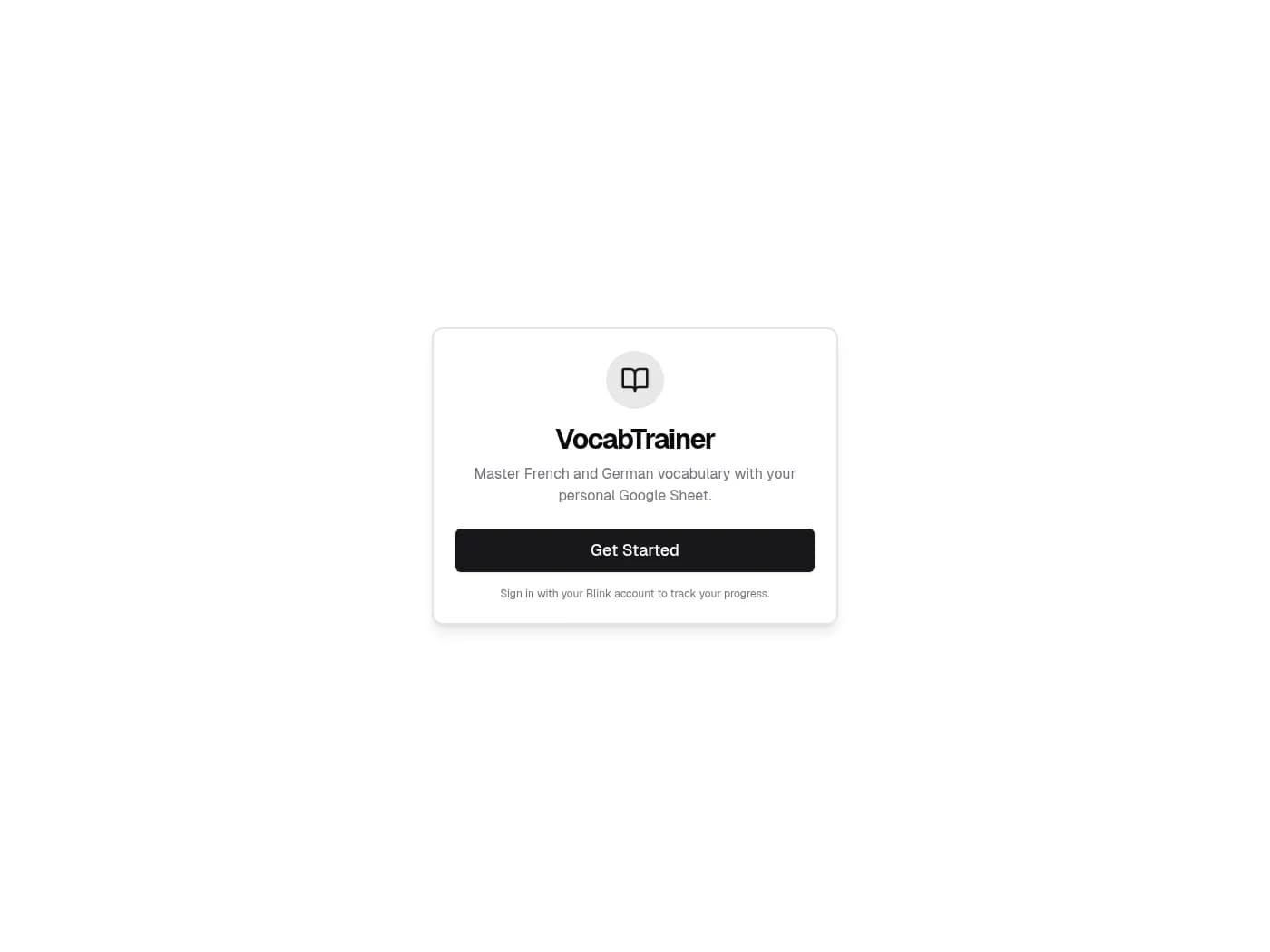 Vocab Trainer Web
