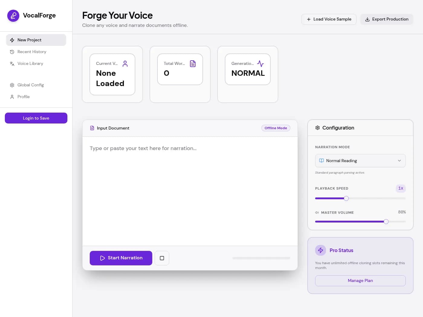 VocalForge Desktop TTS