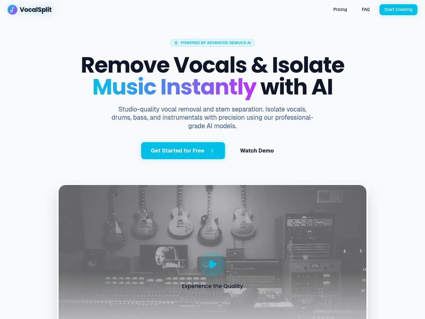 VocalSplit AI Music Studio