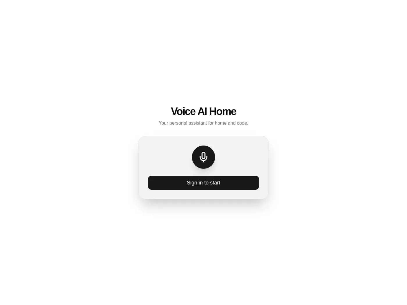 Voice AI Home Assistant