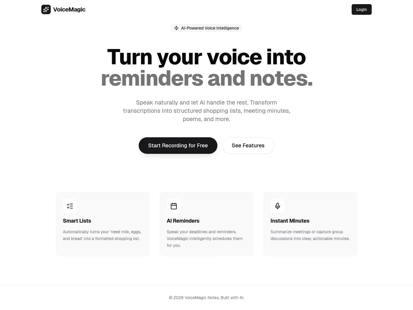 VoiceMagic Notes