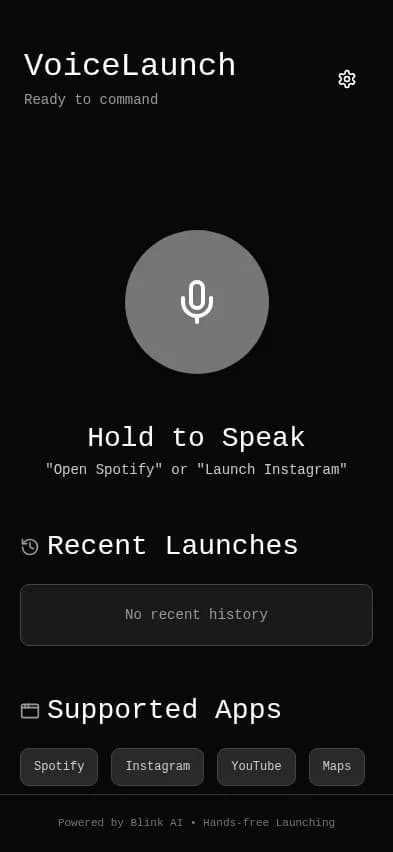 Voice App Launcher