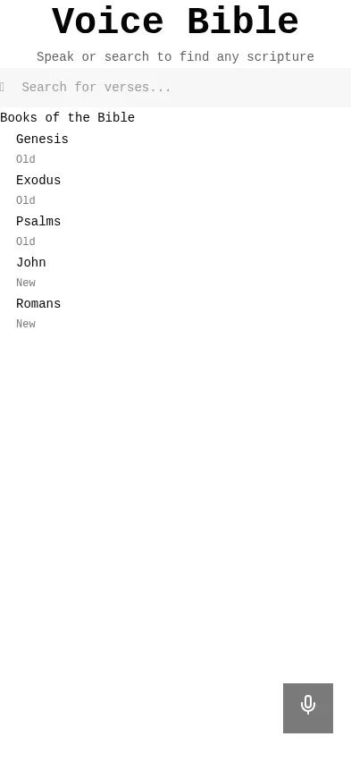 Voice Bible Finder