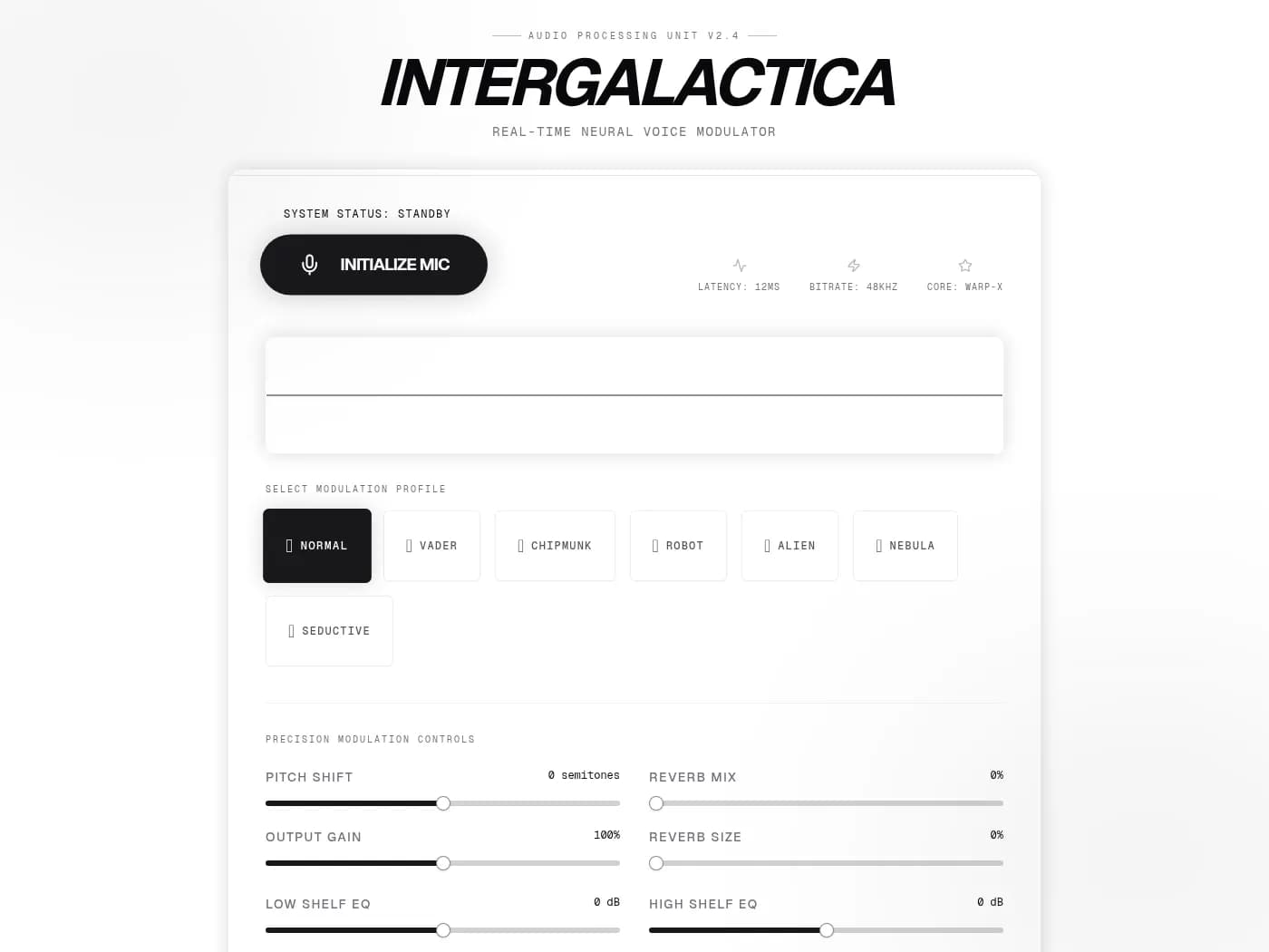 Intergalactica Voice Changer