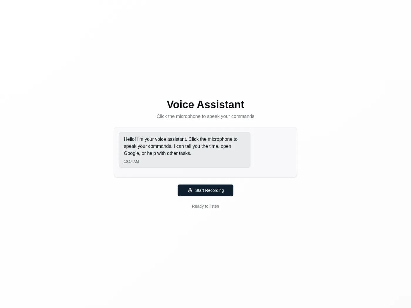 Voice Command Assistant