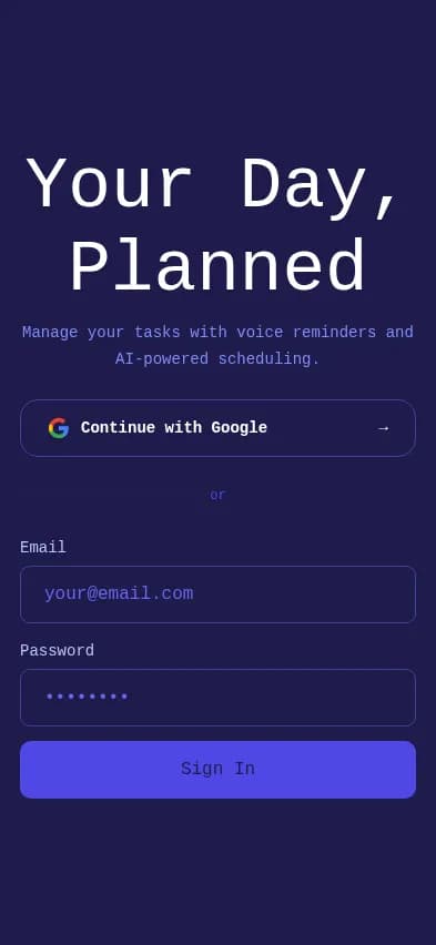 Daily Planner Voice Assistant