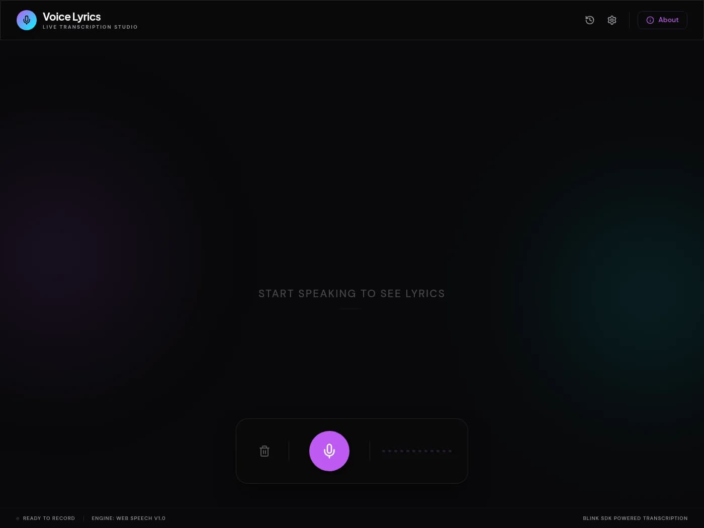 Voice Lyrics Screen