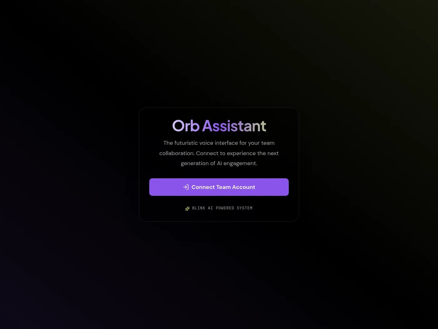 Orb Voice Assistant Page