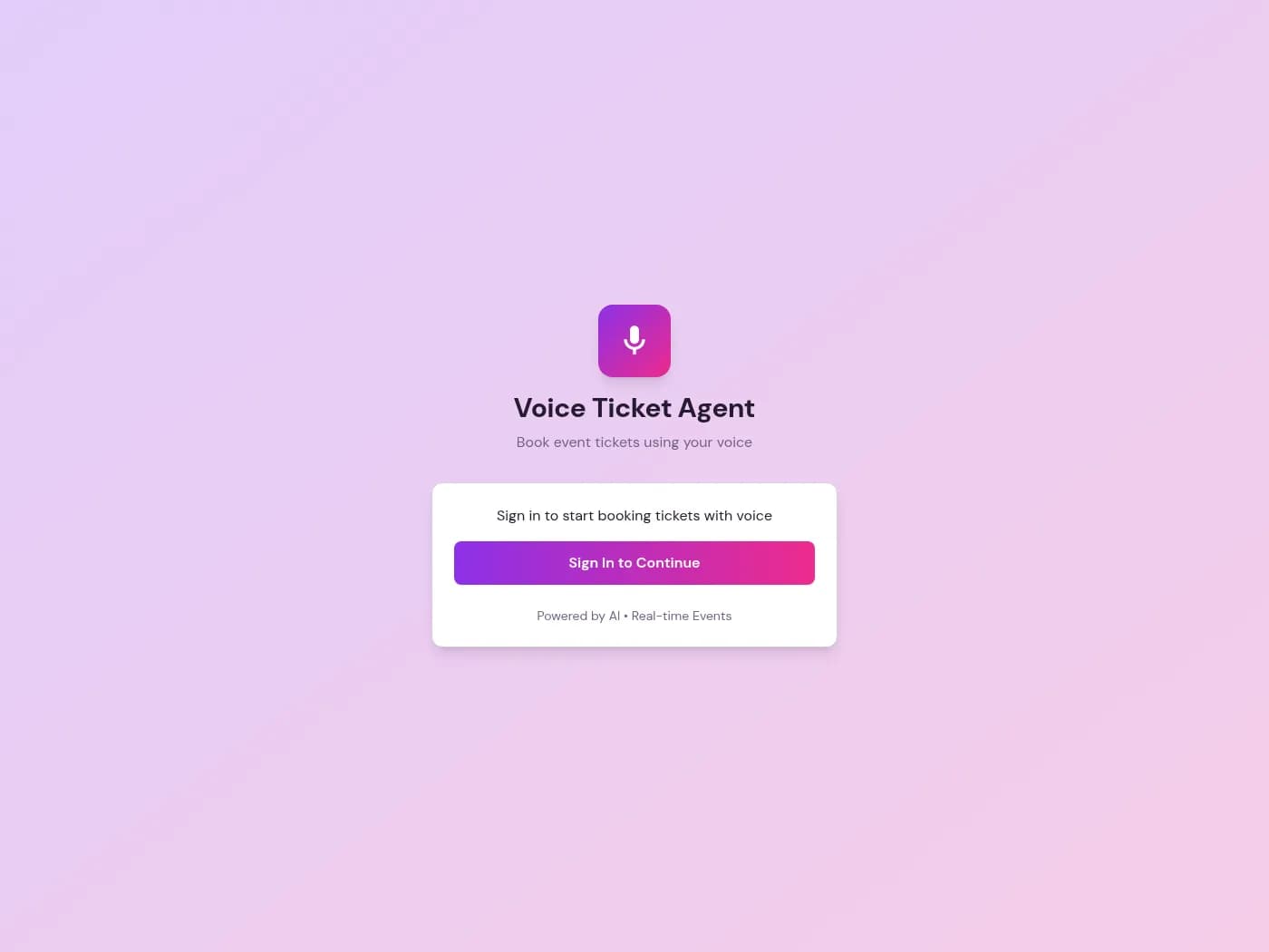 Voice Ticket Agent