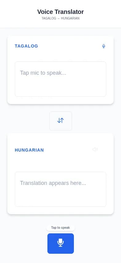 Tagalog-Hungarian Voice Translator
