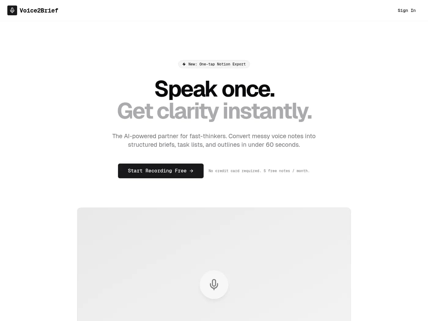 Voice2Brief