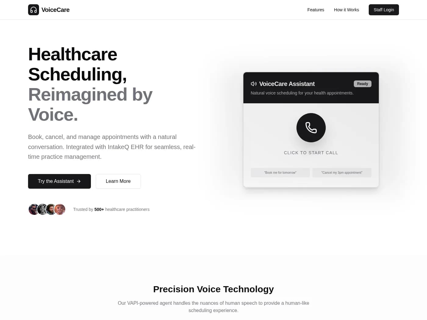 VoiceCare Scheduler