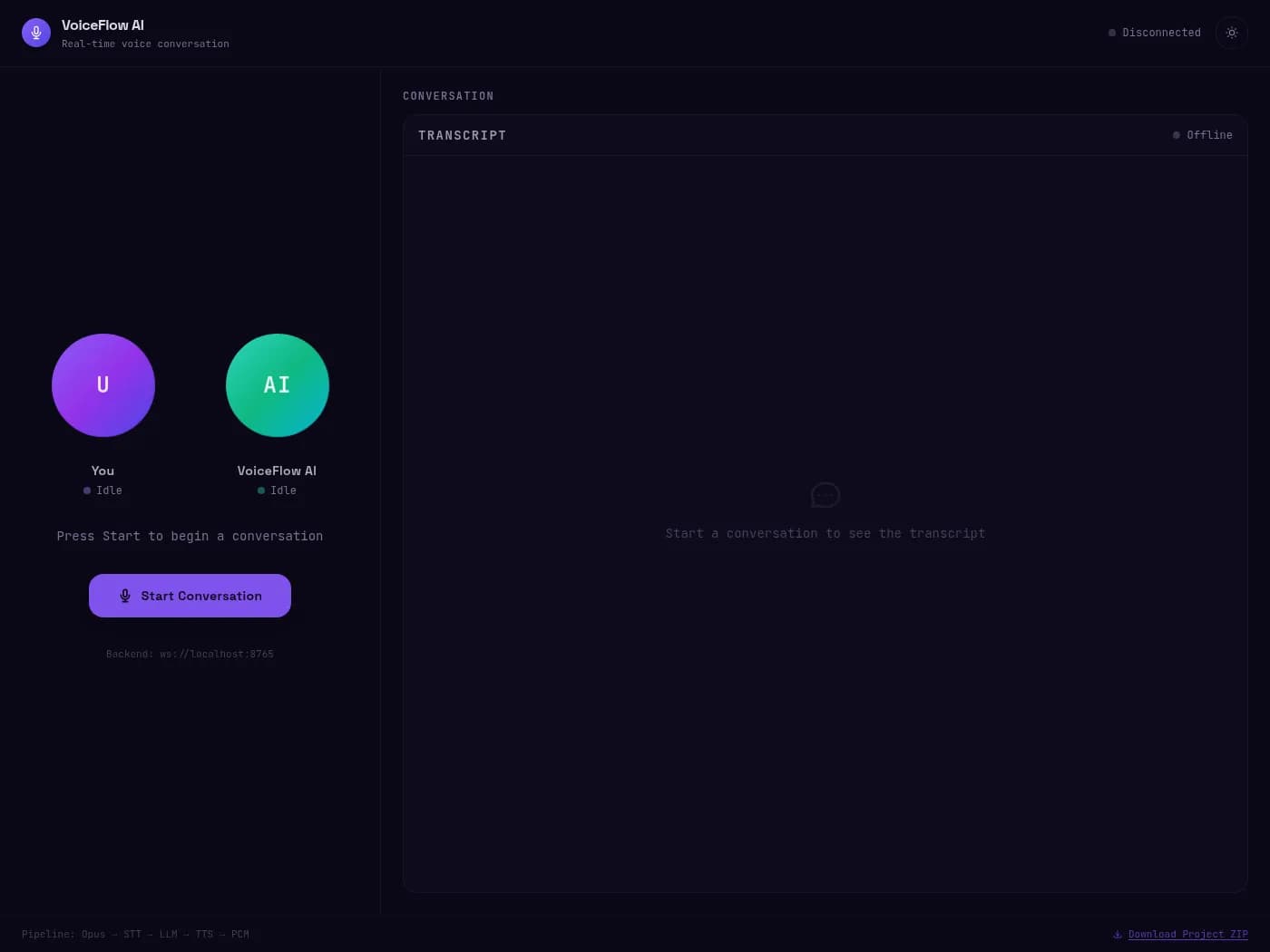 VoiceFlow AI Chat