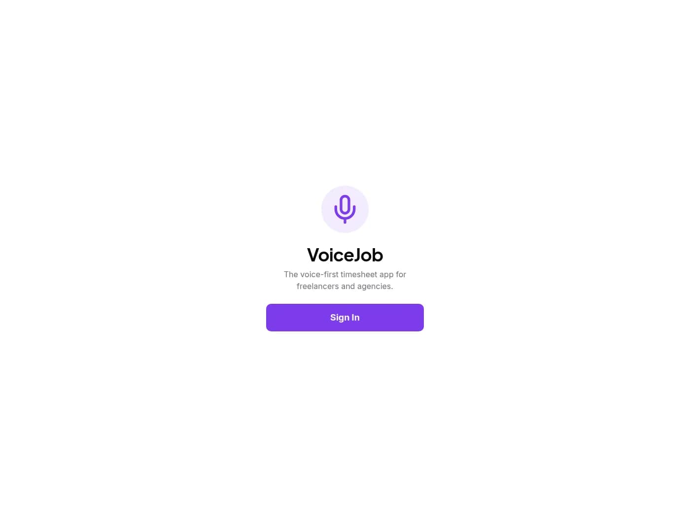 VoiceJob Timesheets
