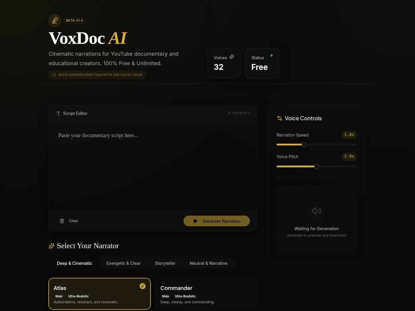 VoxDoc AI Voice Studio