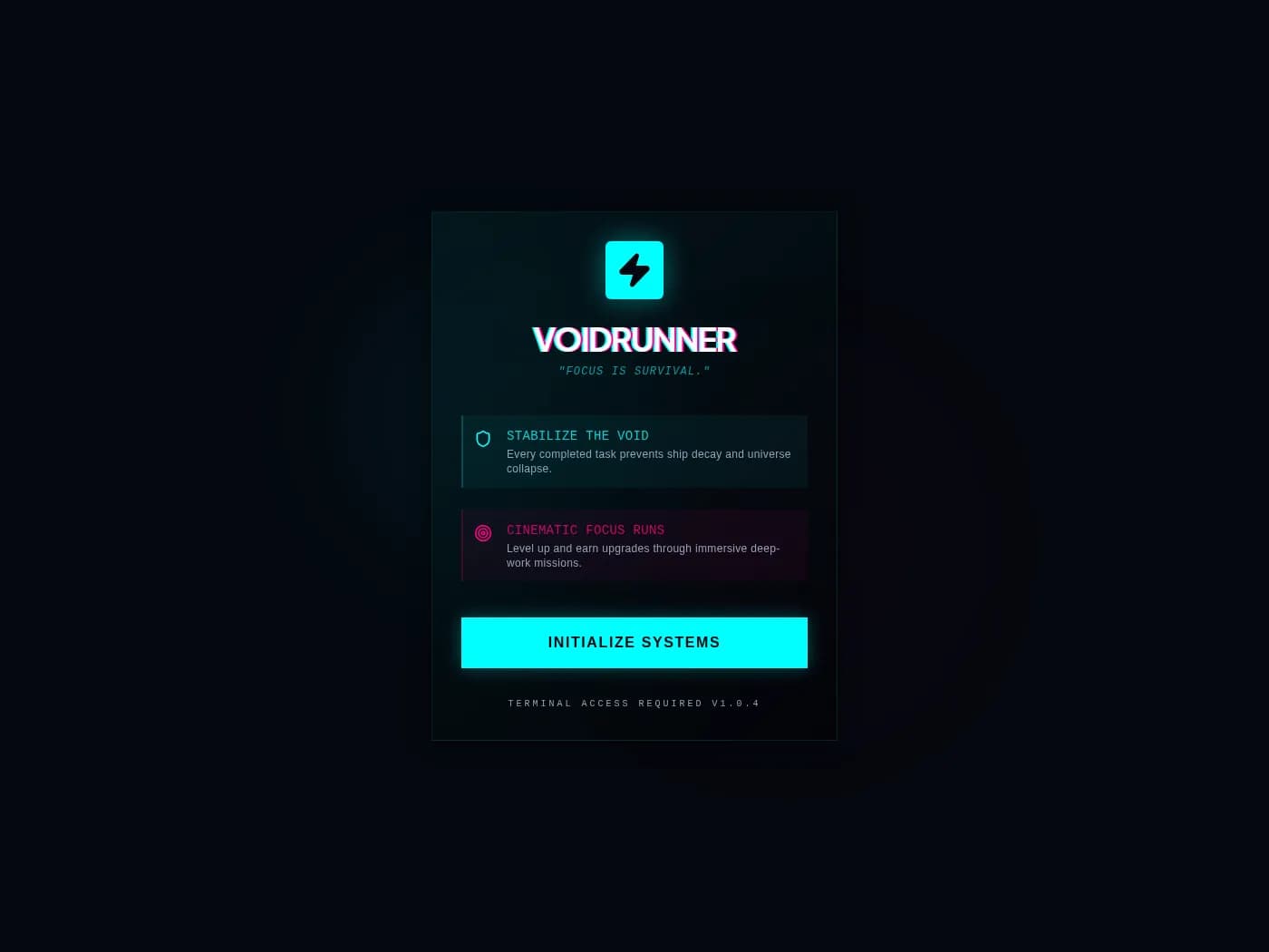 VoidRunner Focus Adventure