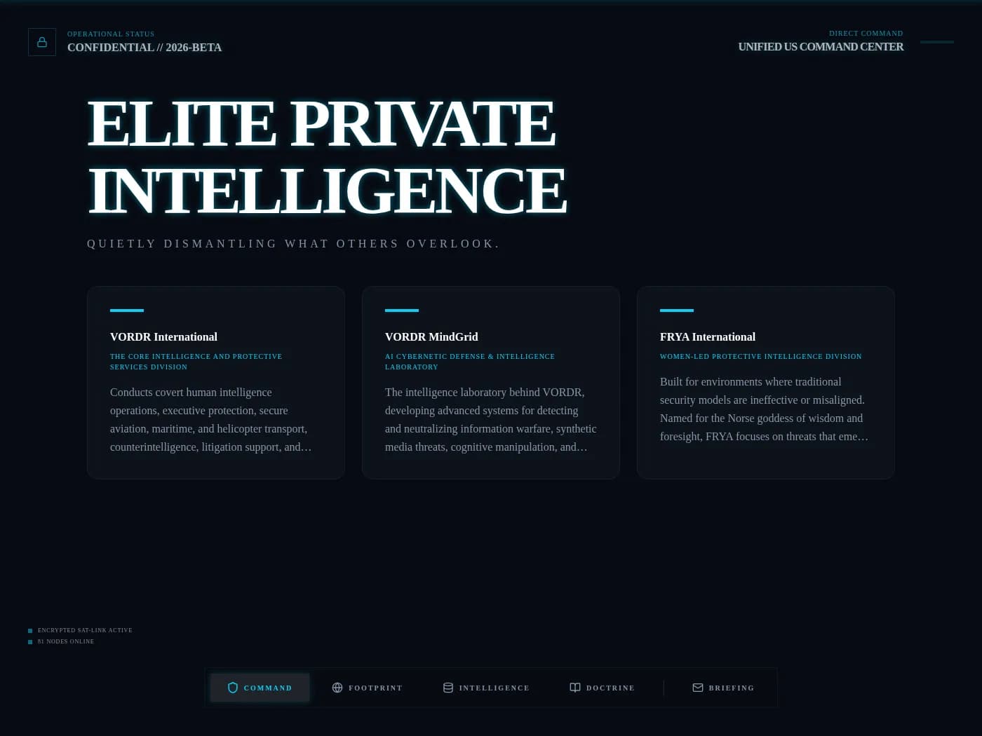 VORDR 3D Space Homepage