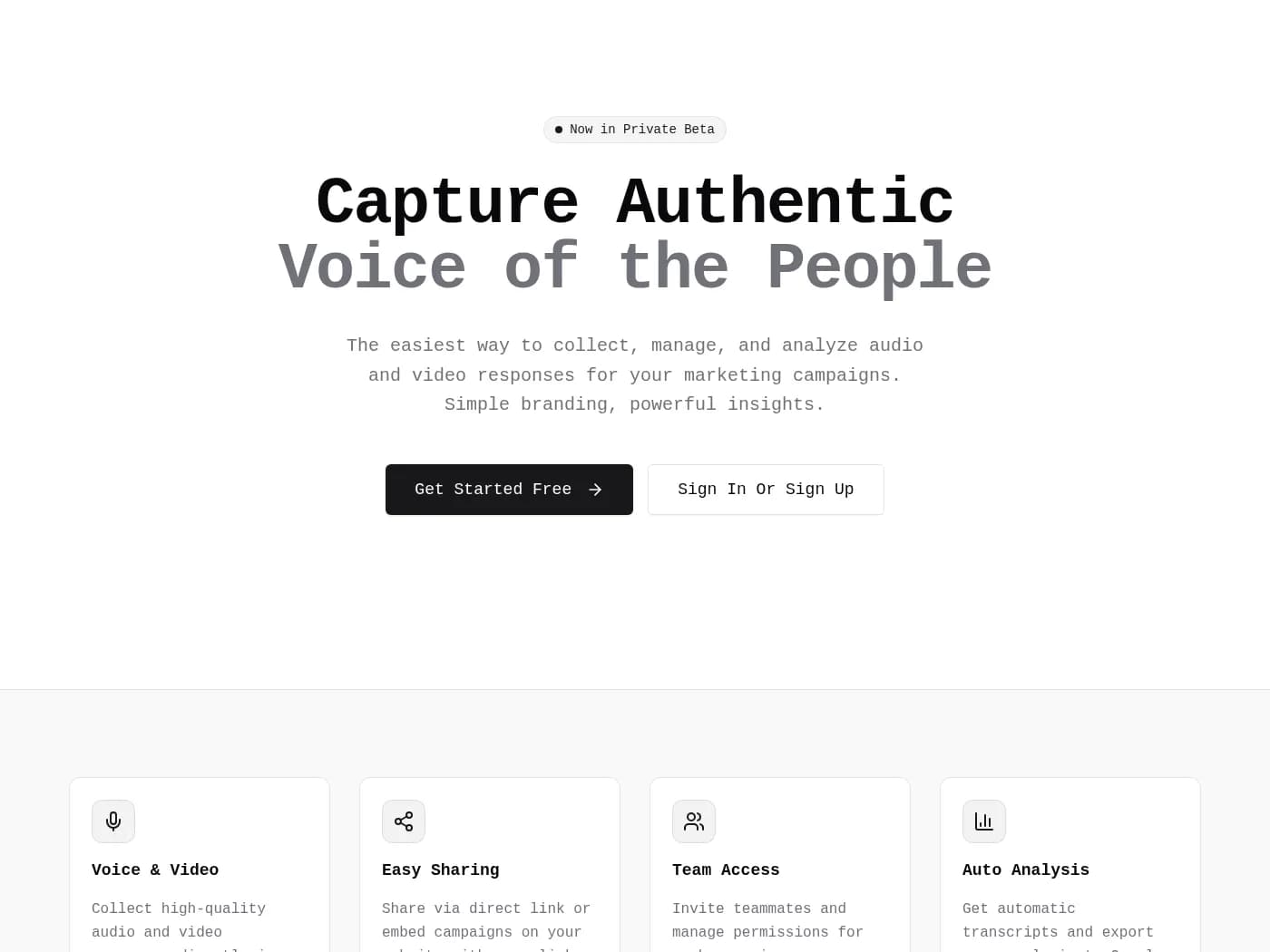 Vox Pops Campaign Manager