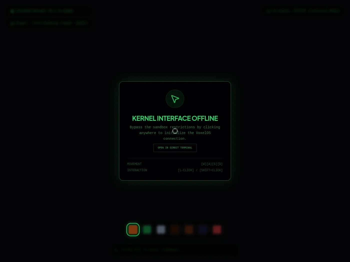 VoxelOS 3D Desktop