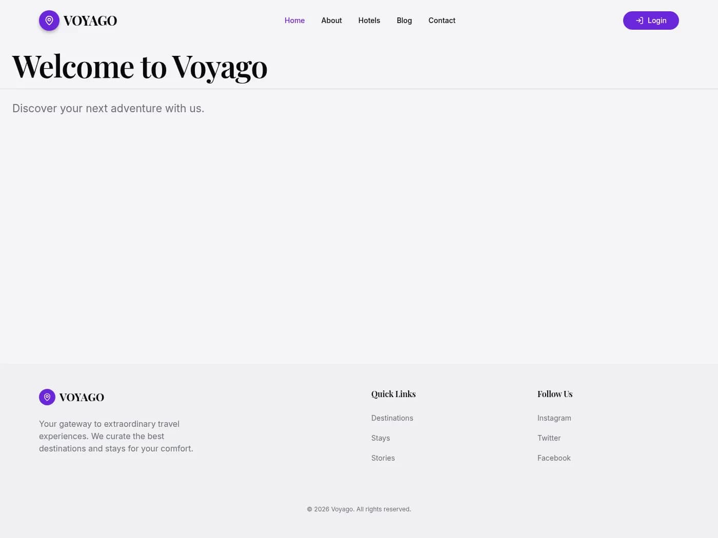 Voyago Travel Portal