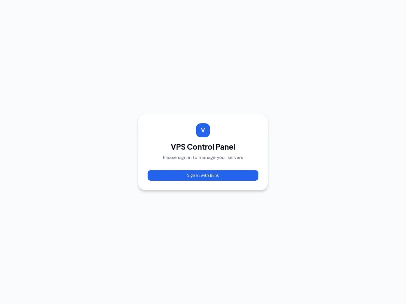 VPS Control Panel