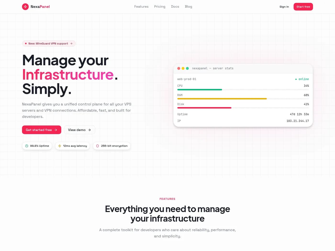 RedPink SaaS Dashboard