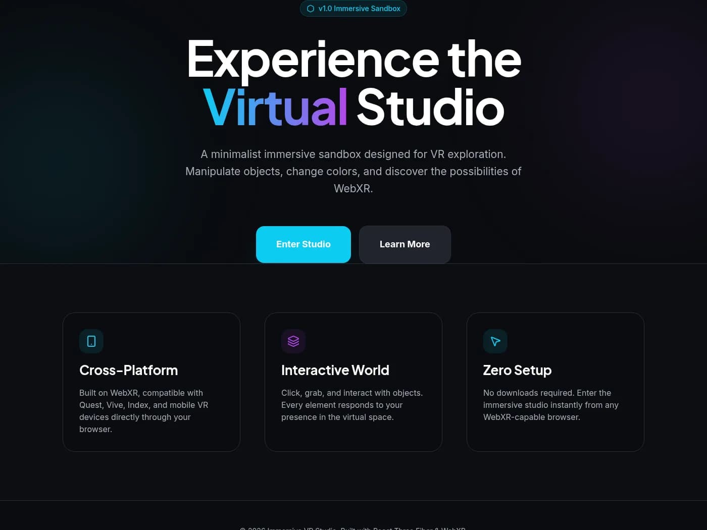Immersive VR Studio