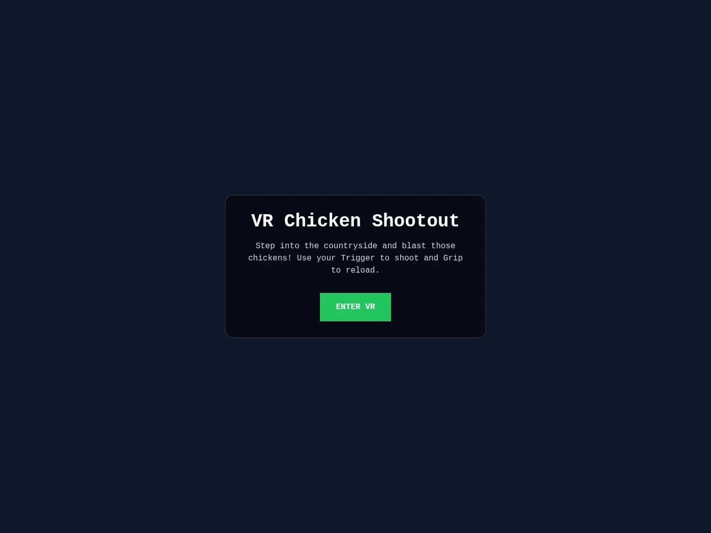 VR Chicken Shootout