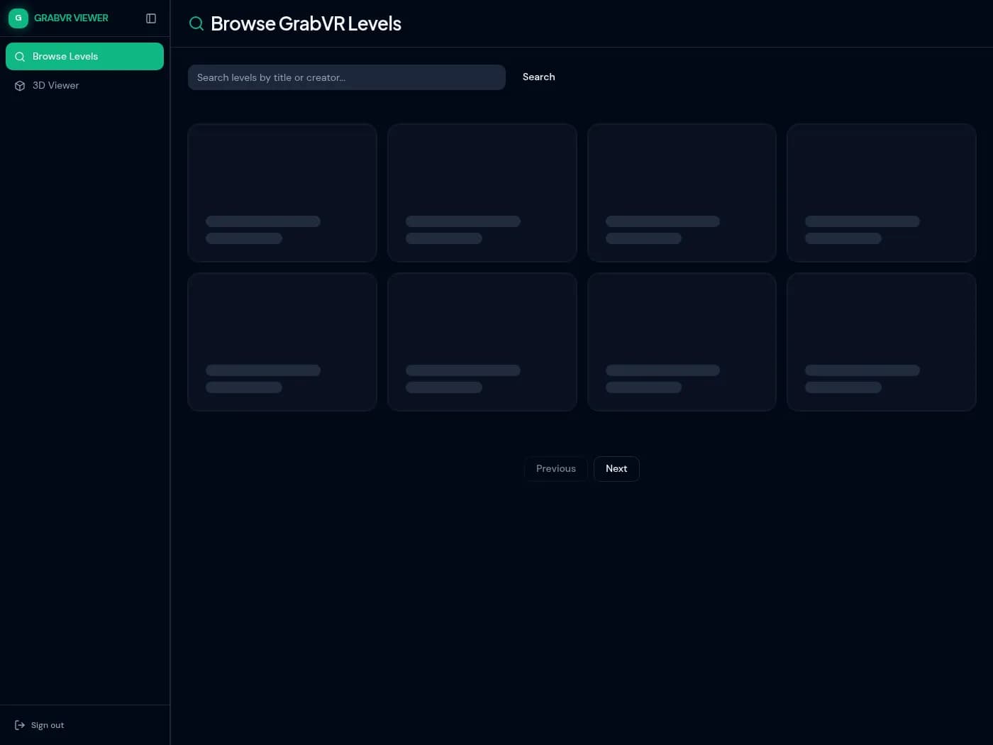 GrabVR Level Viewer
