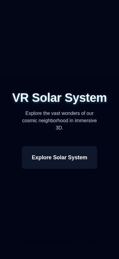 VR Solar System Explorer