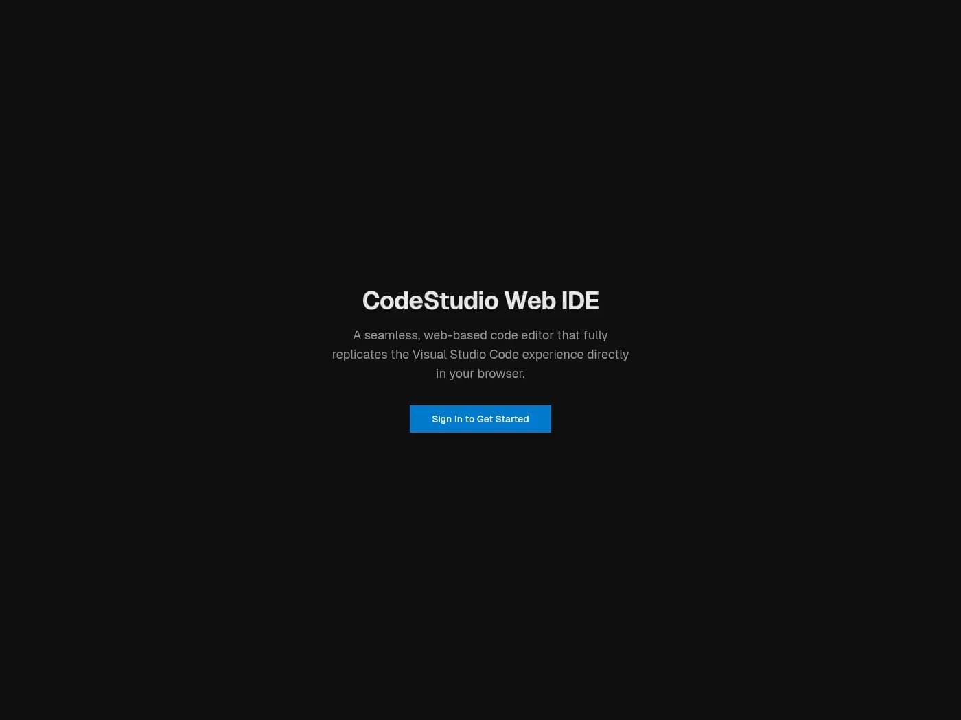 CodeStudio Web IDE