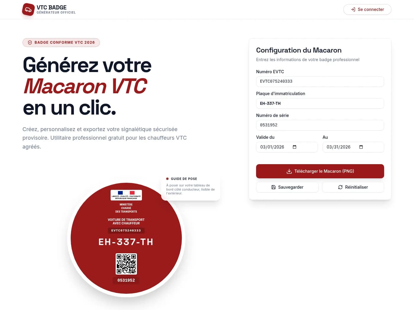 VTC Driver Badge Maker
