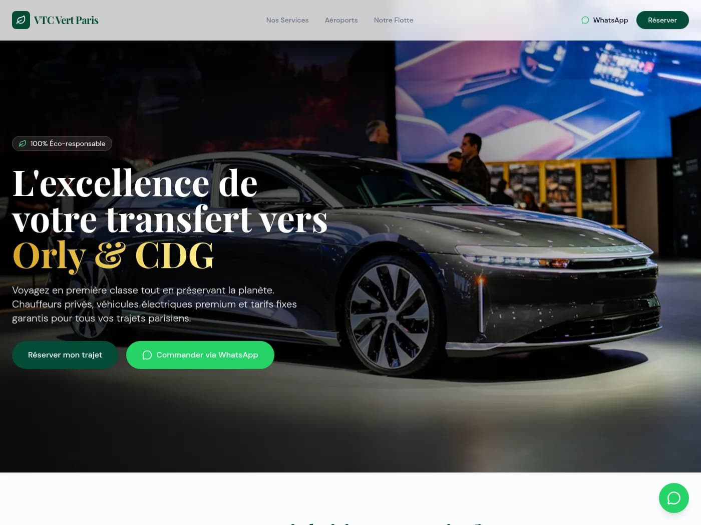 Transfert VTC Eco Orly-CDG