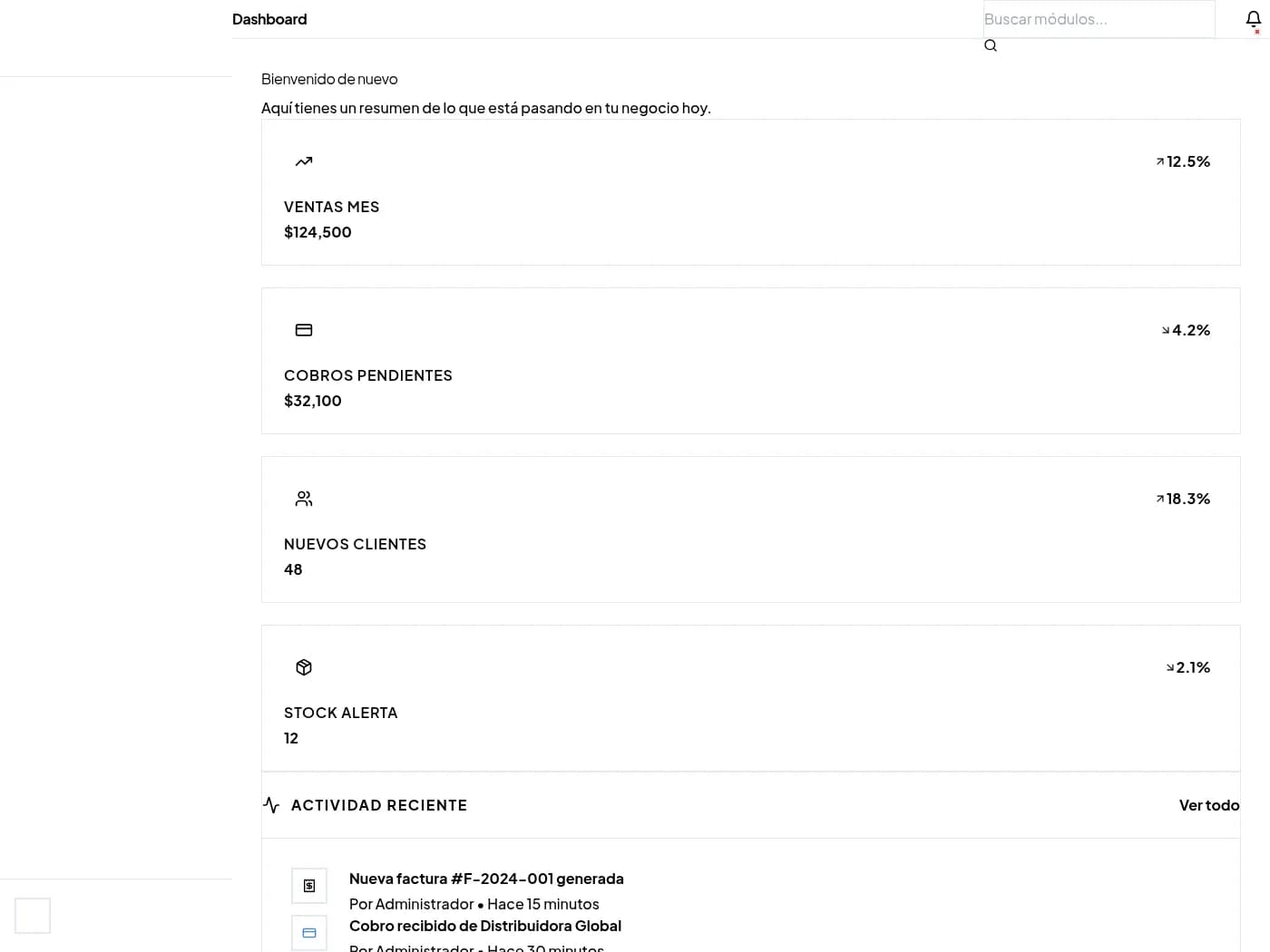 Menú Modular Vue Portal