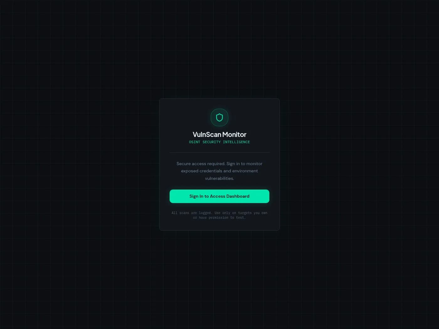VulnScan Web Monitor