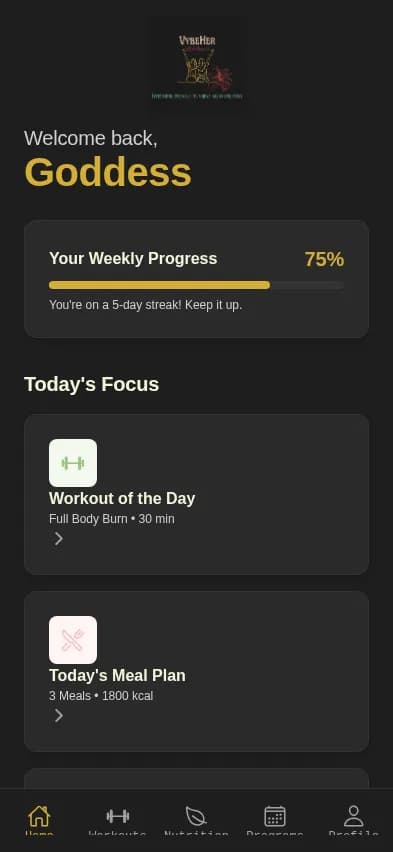 VybeHer Wellness App