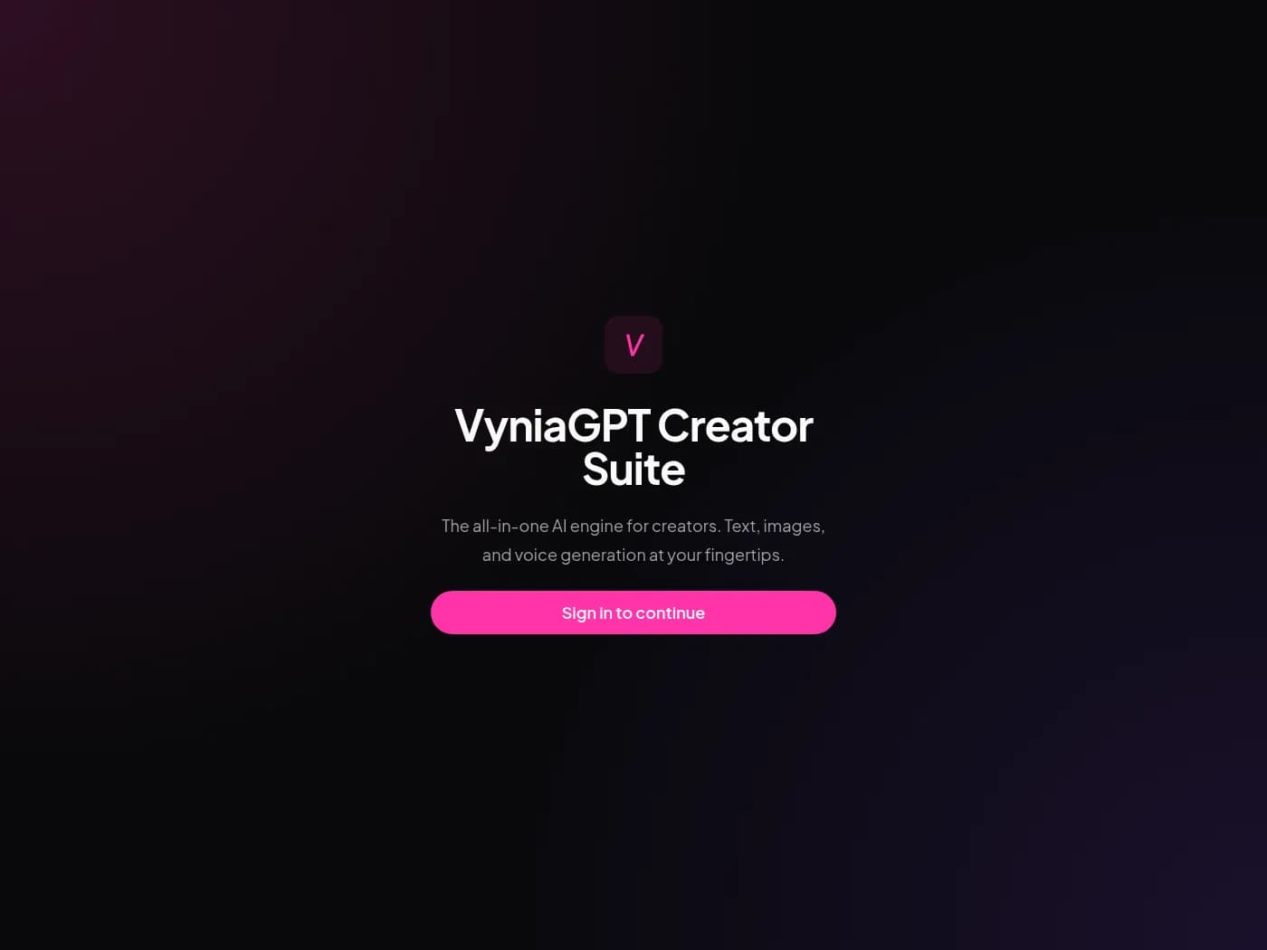 VyniaGPT Creator Suite