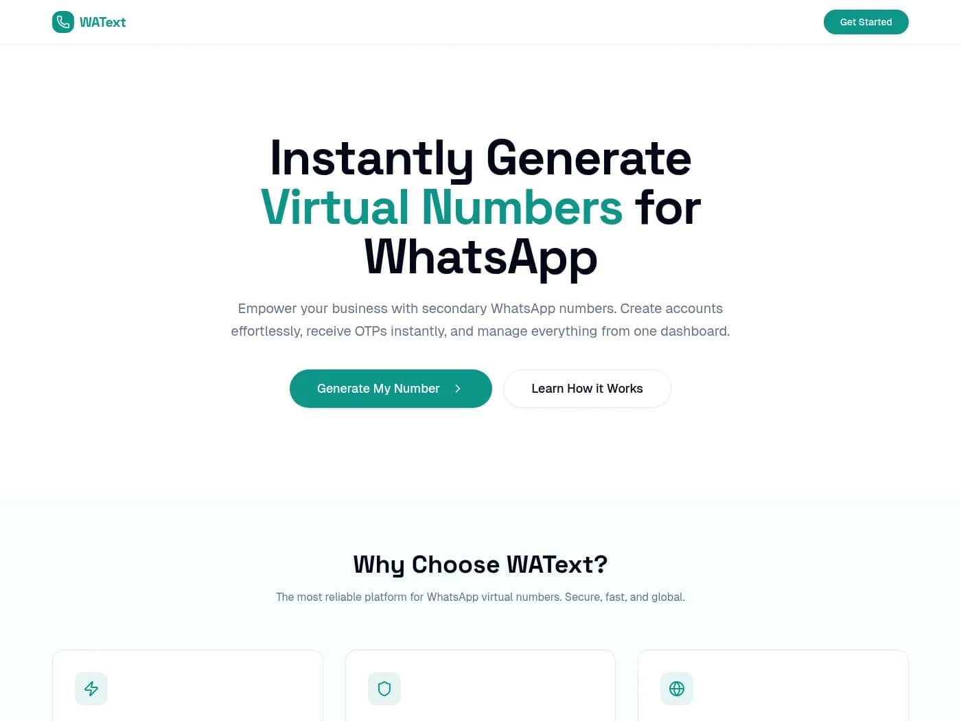 WhatsApp Virtual Number Generator