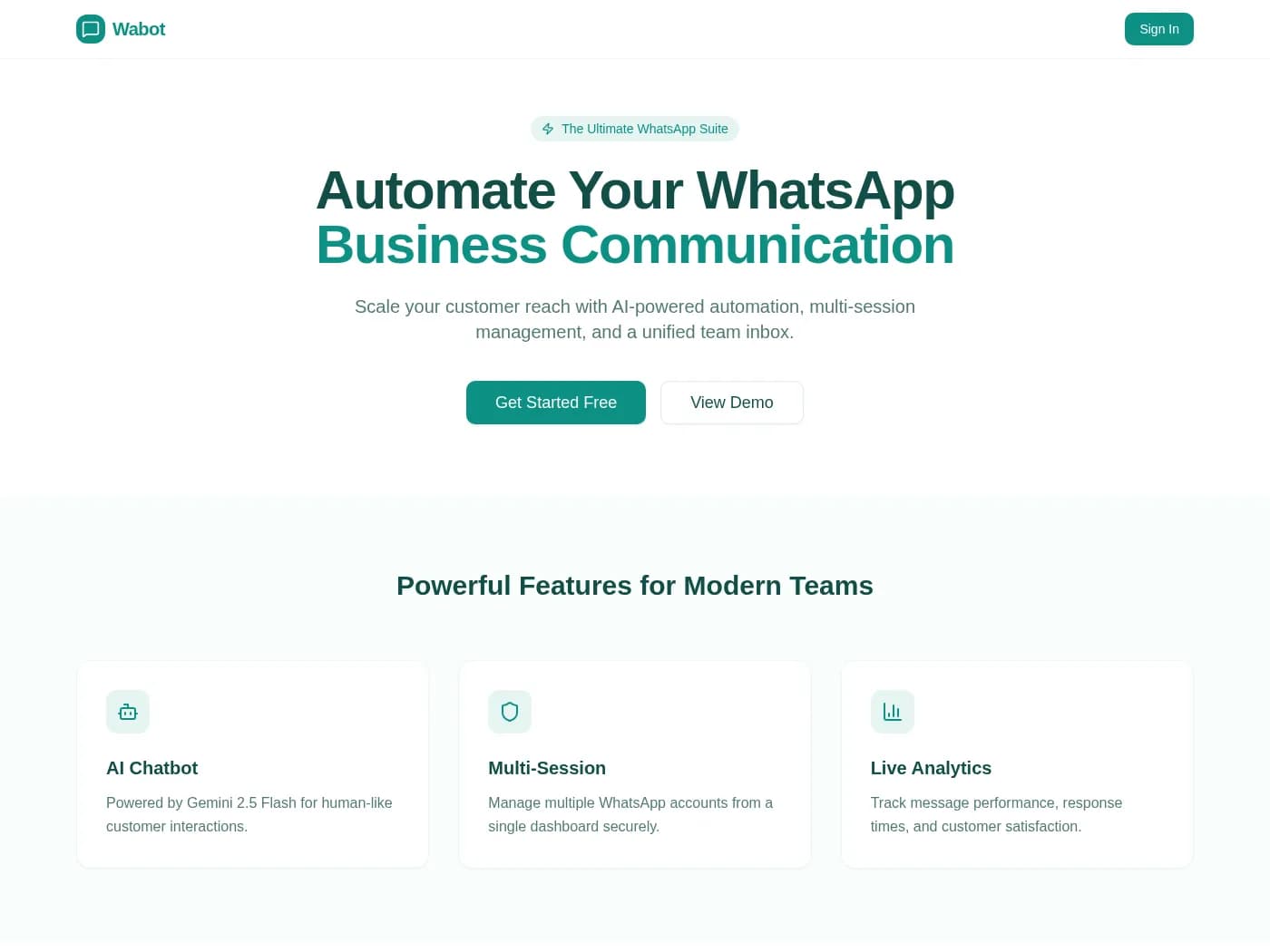 Wabot Platform