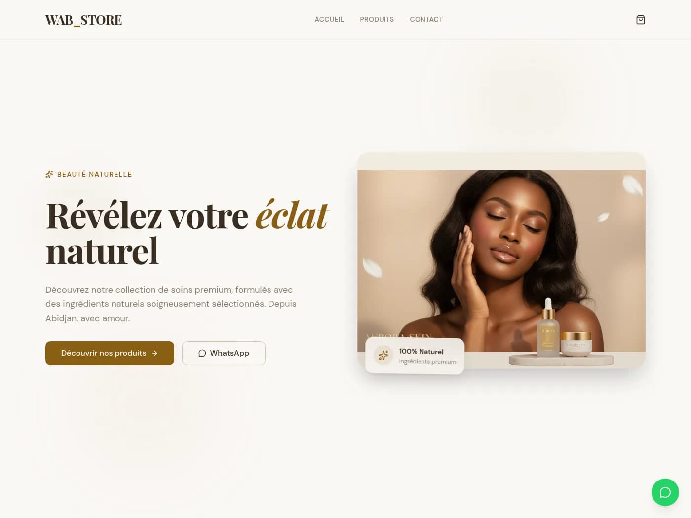 WAB_STORE 3D Skincare Web