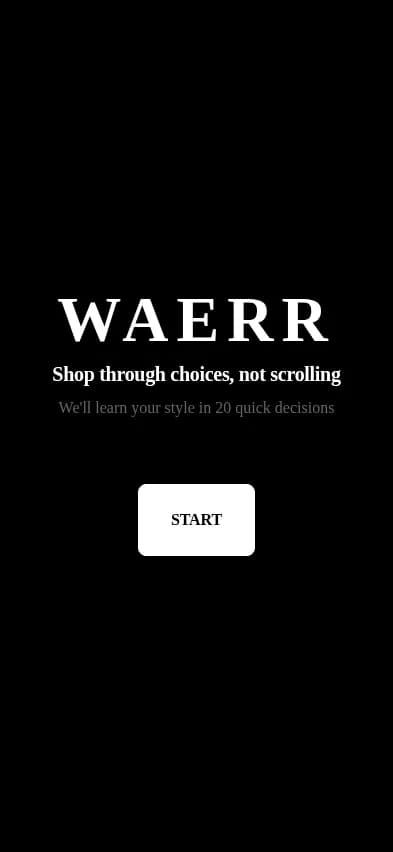 WAERR Fashion Discovery App