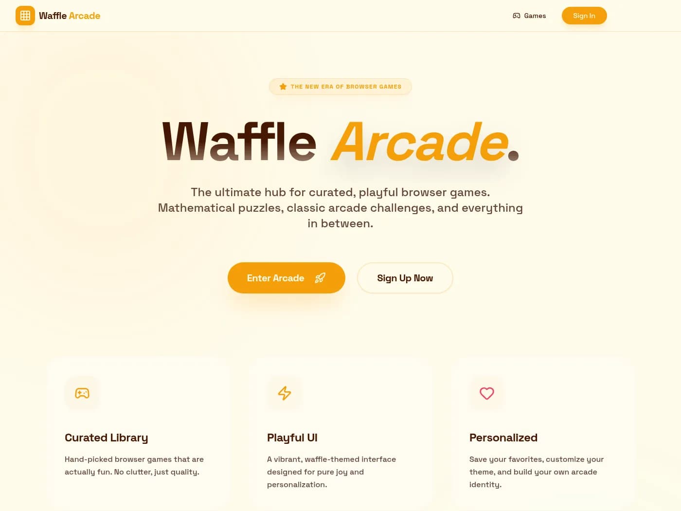 Waffle Math Arcade