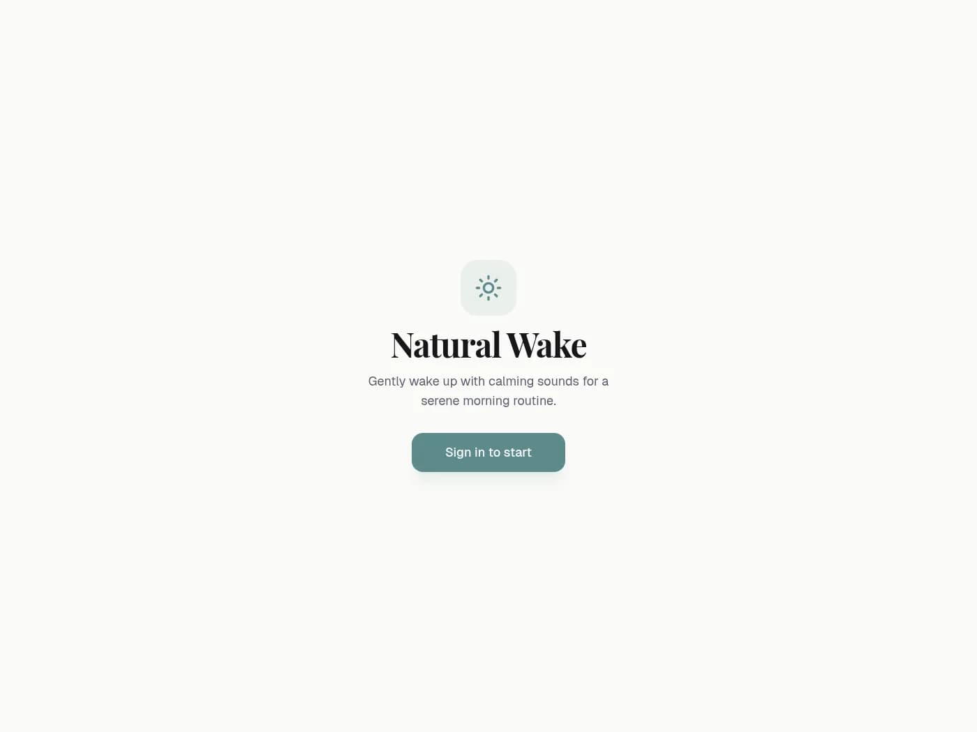 Natural Wake Alarm