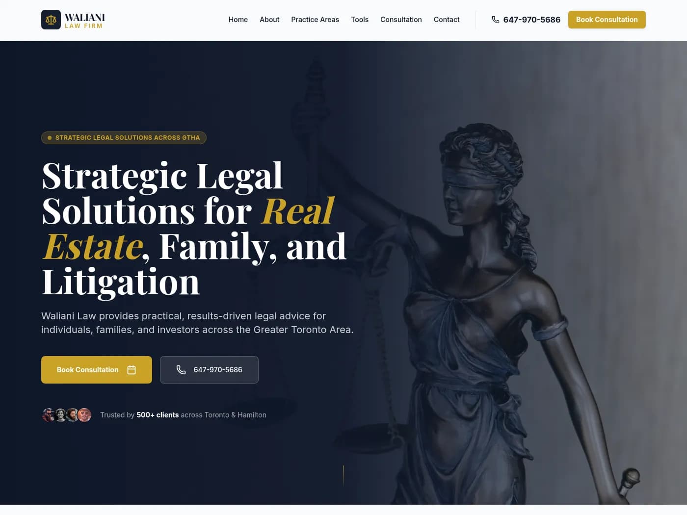 Waliani Law Firm Website