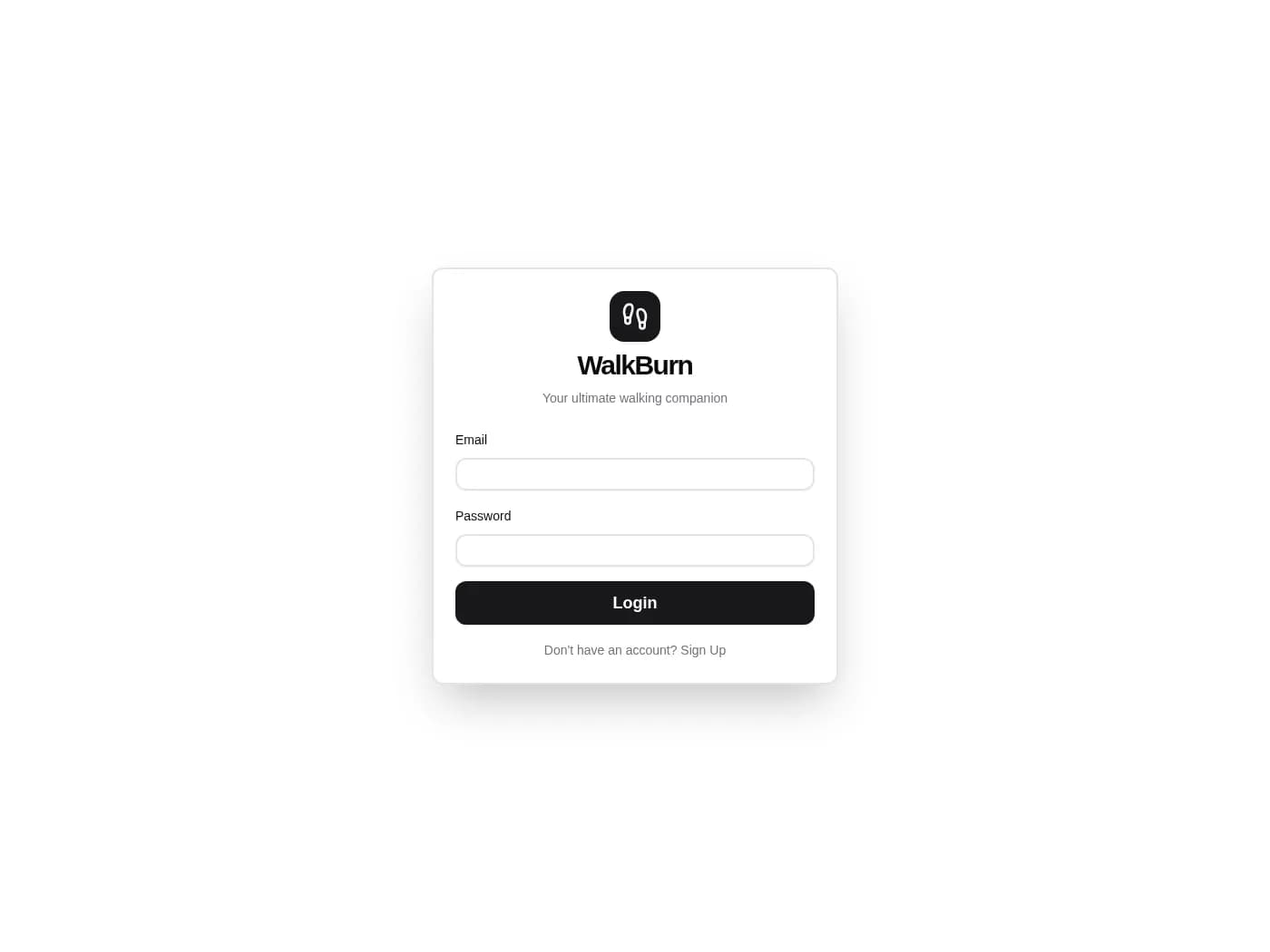 WalkBurn Tracker