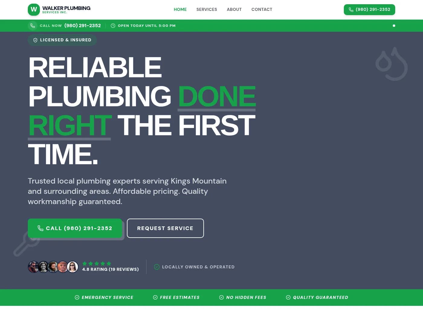 Walker Plumbing Website