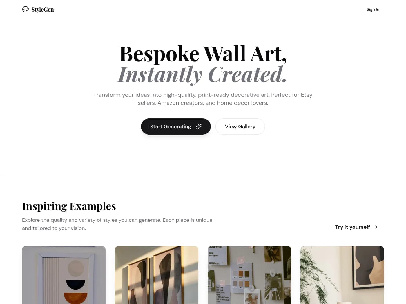 Wall Art StyleGen