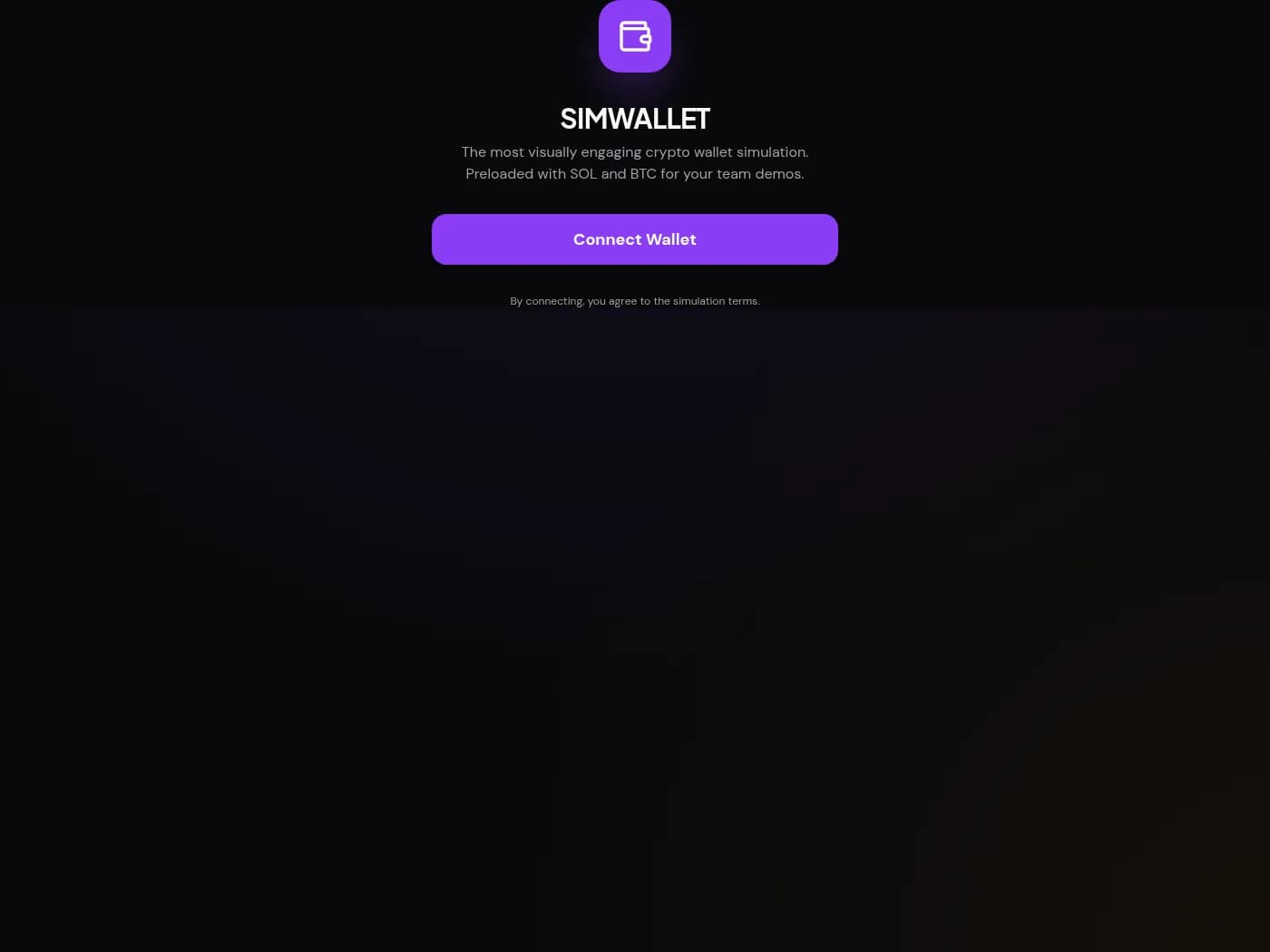 Simulated Wallet Dashboard